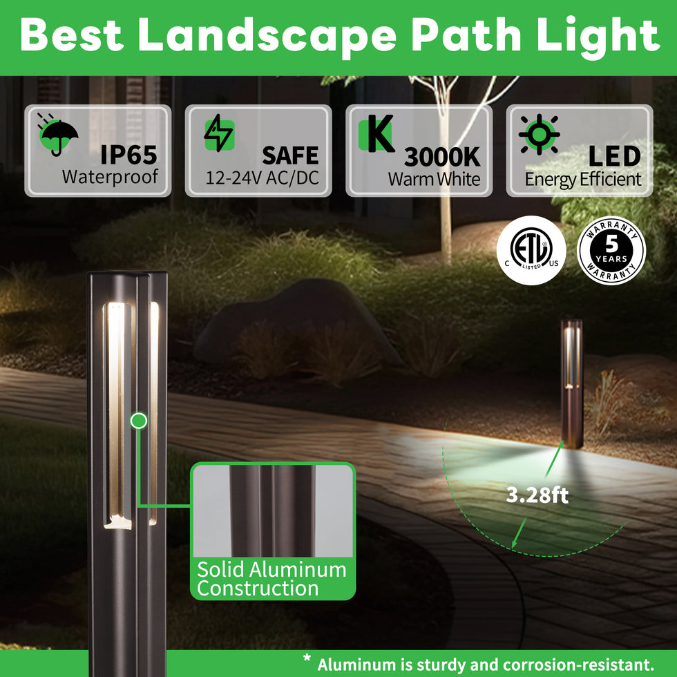 Aluminum Path Lights | Low-Glare 12V Walkway Lighting – Varmtalys Lighting