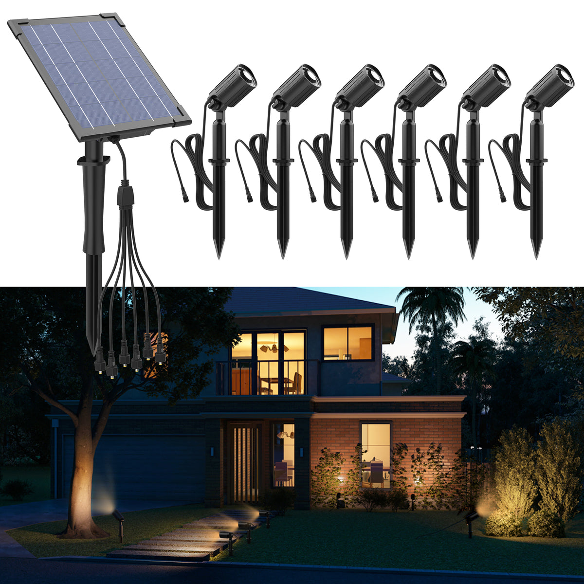 Outdoor Solar LED Landscape Spotlights – Varmtalys Lighting
